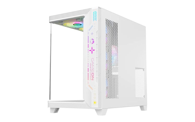 GameOn Pulse Series ARGB ATX Mid Tower Gaming PC Case With (7 ARGB Fans ...