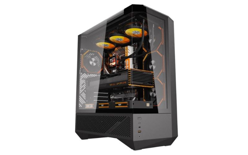 DarkFlash DY460 ATX Mid Tower Gaming Case With 4 ARGB Fans Included-Black