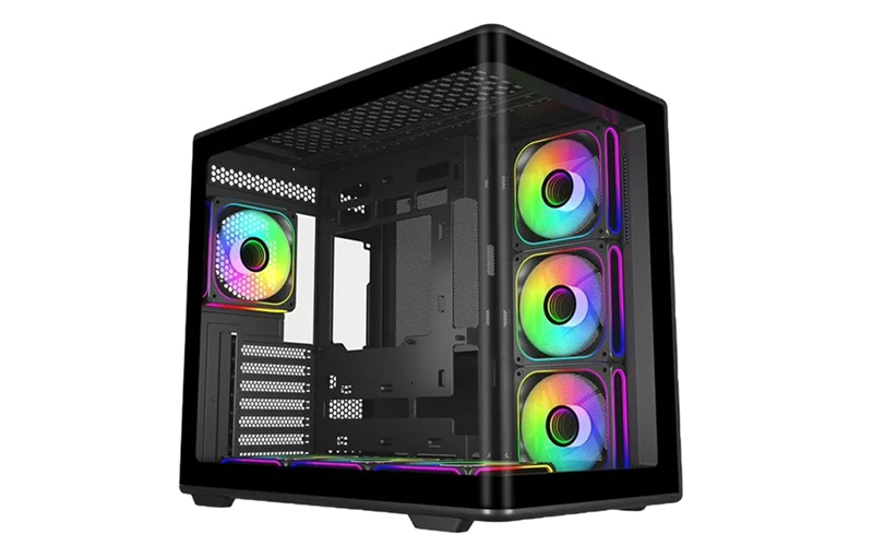 Cooler Master Elite 600 ATX Mid-Tower Fornt & Left Side Tempered Glass ...