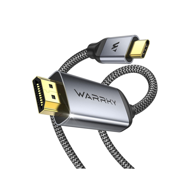 Warrky CH15 4K 60HZ USB-C to HDMI Cable 3m -Silver Gray