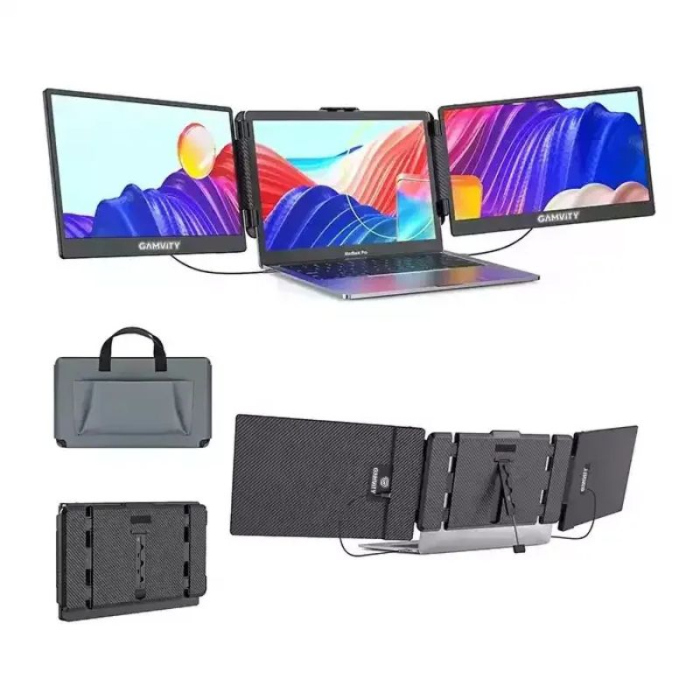 Gamvity S2 Triple Laptop Screen Extender 14" Fhd 1080p Ips Dual ...