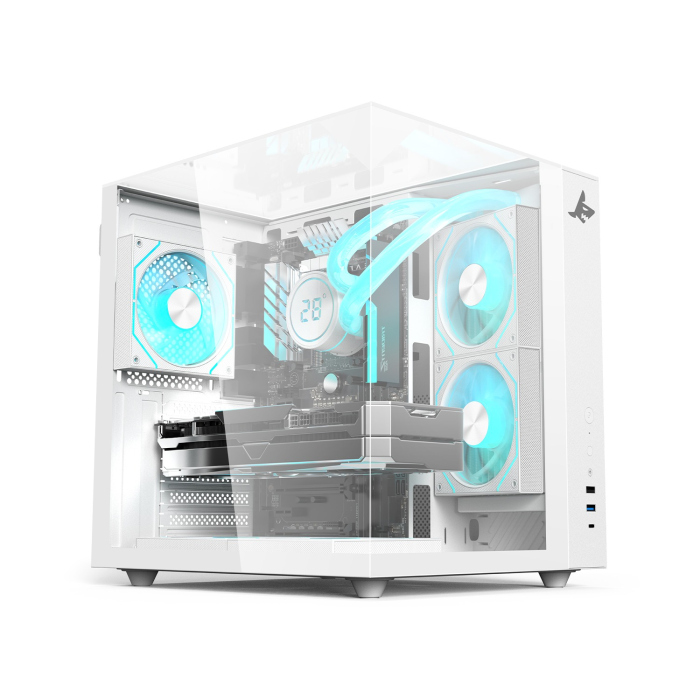 Shop Sharx Profin GX500 ATX Tower Three Panel Front,Top & Left Side ...