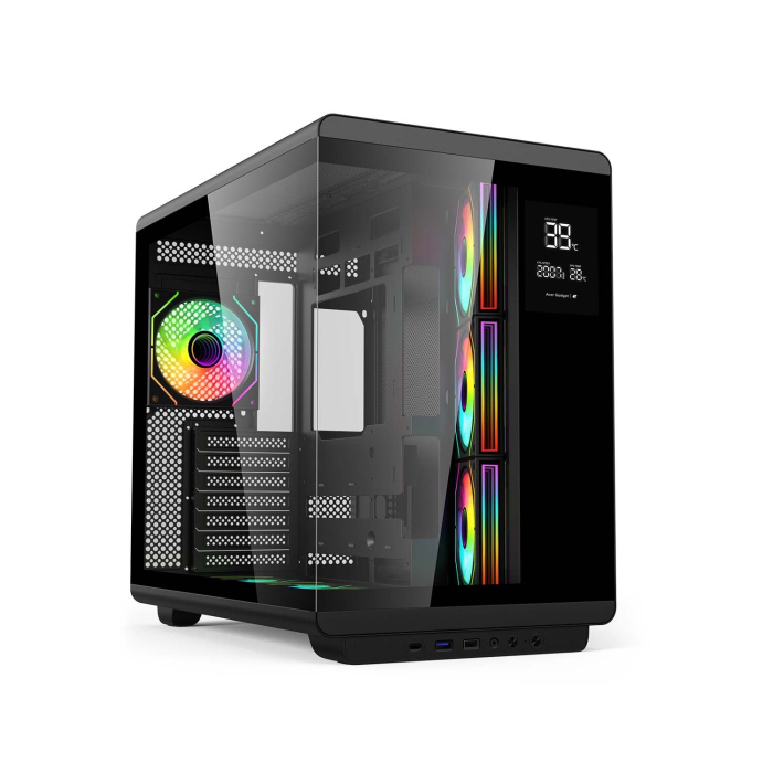 Shop Acer U600 ATX Mid Tower Two Panel Front & Left Side Tempered Glass ...