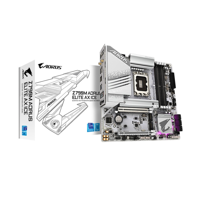 Shop GigaByte Intel Z790M AORUS ELITE AX ICE DDR5 Gaming MotherBoard ...